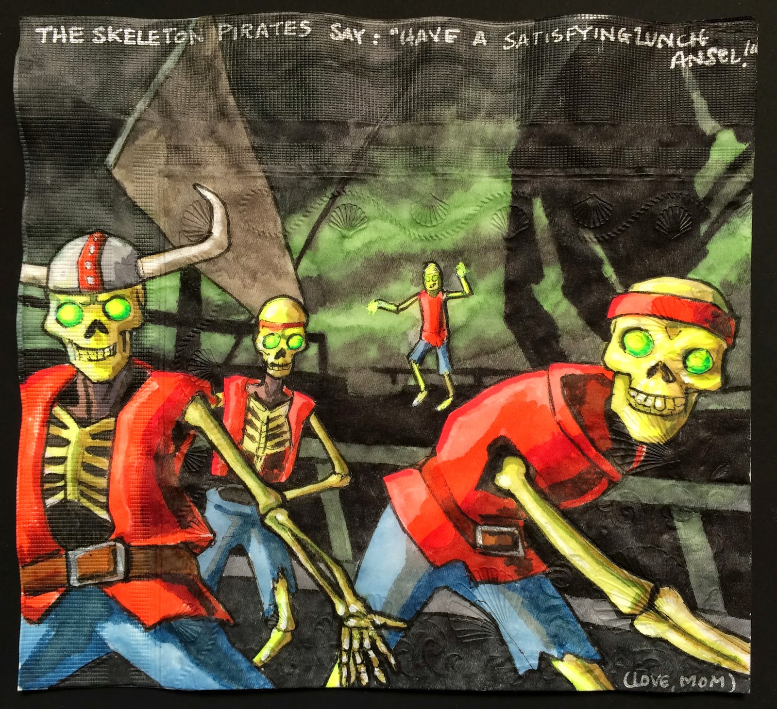Daily Napkins: Video Game Skeleton Pirates