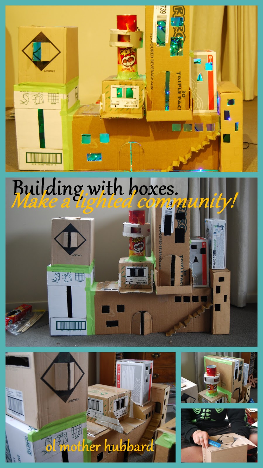Ol Mother Hubbard: Building with boxes part 2. Math Revision.