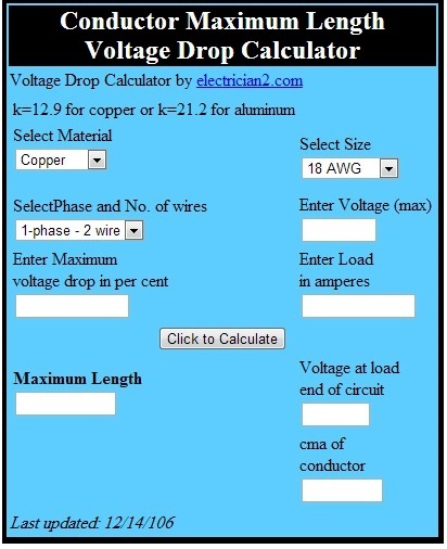 Voltage Drop Calculations- Part Five ~ Electrical Knowhow
