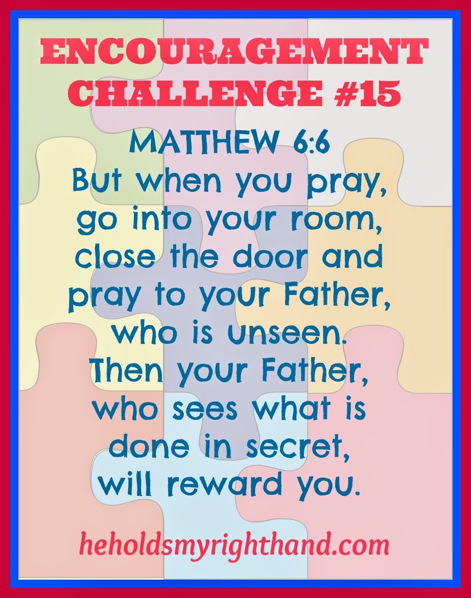 He Holds My Right Hand: Encouragement Challenge #15: Prayers for Autism