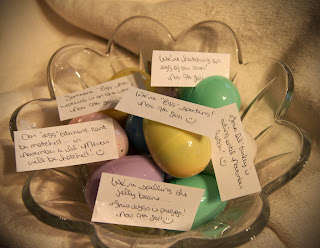 Mark & Daniella: Happy Easter! We're so "Egg"cited! :)