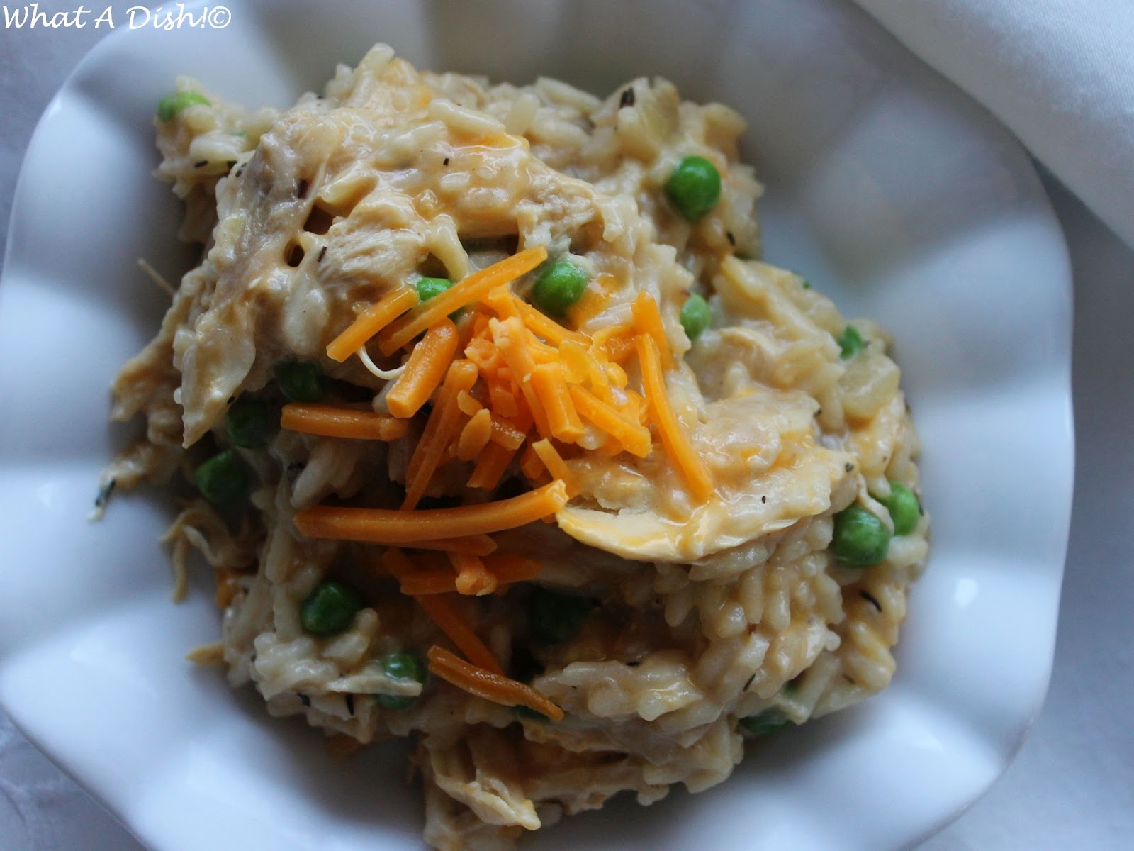 What A Dish!: One-Pot Creamy Chicken & Rice Casserole