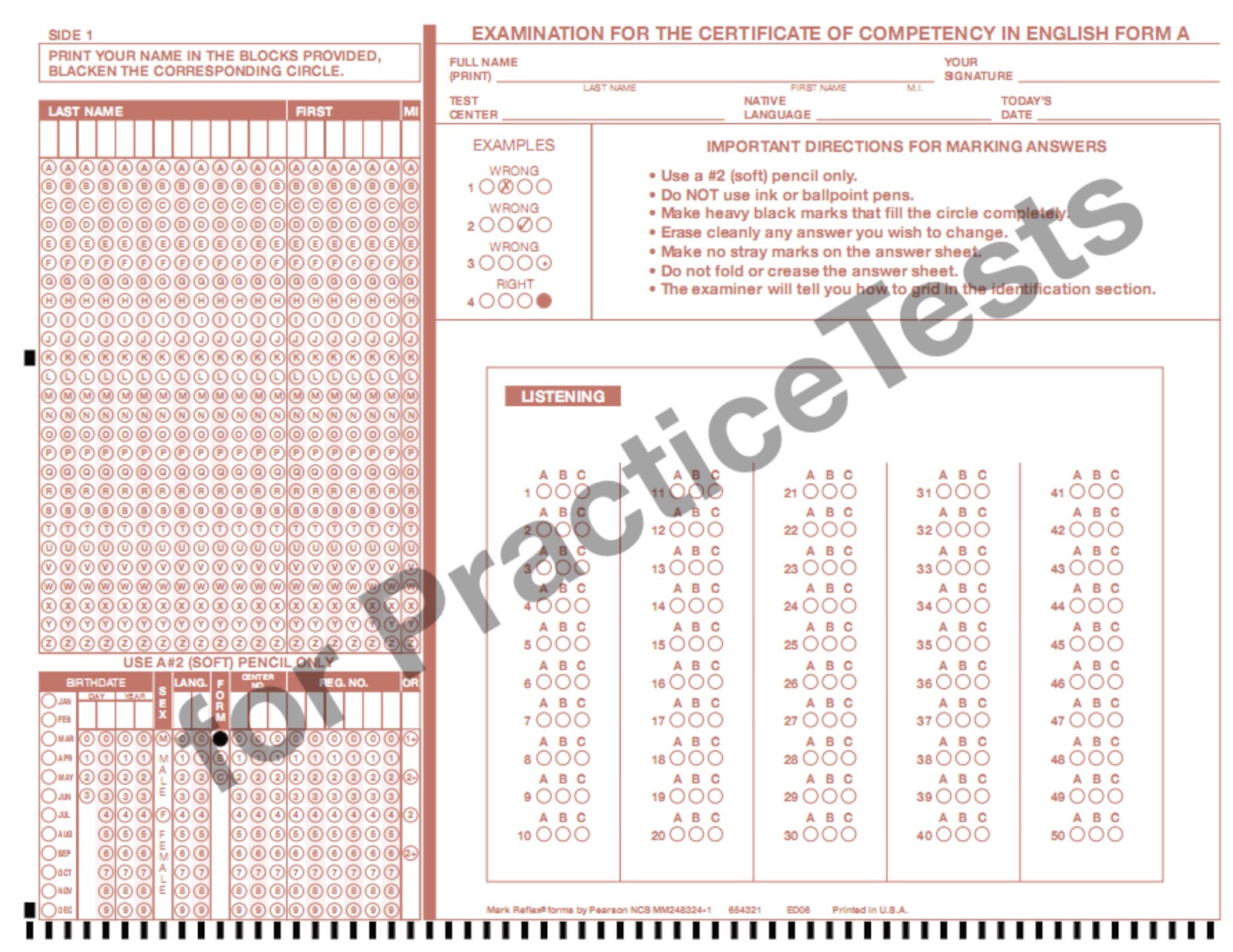 Advanced English Classes ECCE Answer Sheet advanced-english-classes-ecce-answer-sheet
