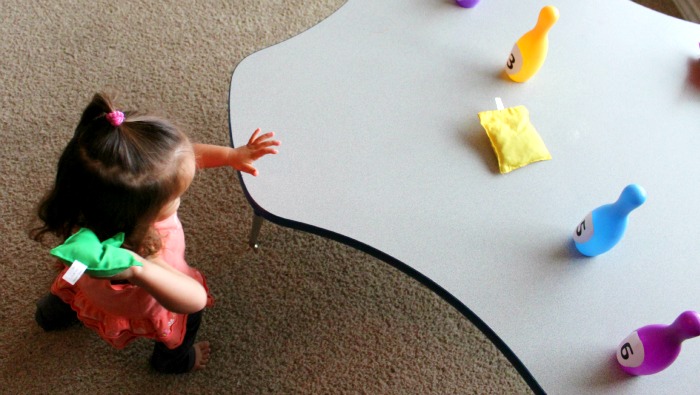 Preschool Math: Knock'em Down Bean Bag Toss | True Aim
