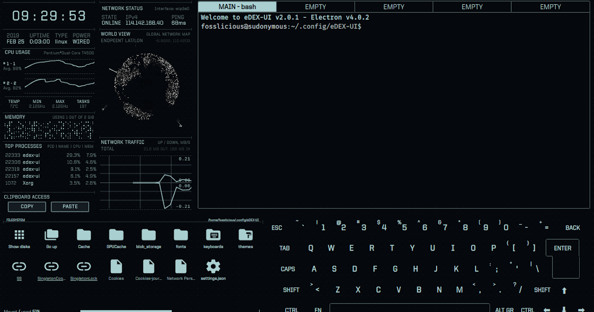 A Cool Linux Terminal Emulator Display Like In Sci Fi Films Fosslicious