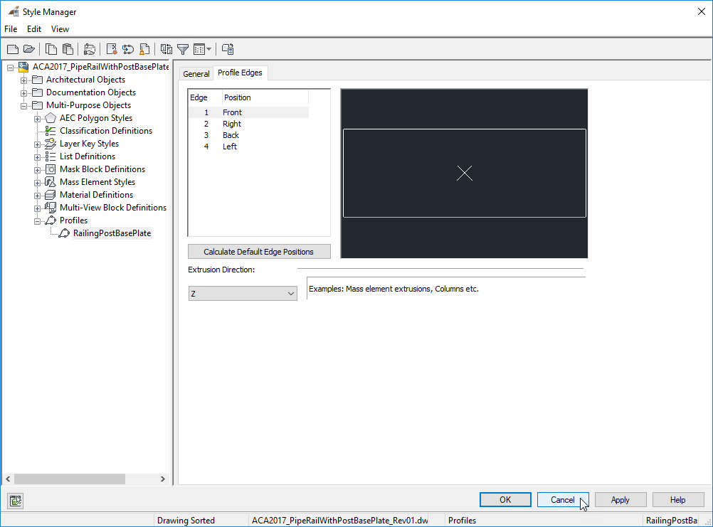 The Architect's Desktop: ACA: Custom Profile for Railing Plan Display ...