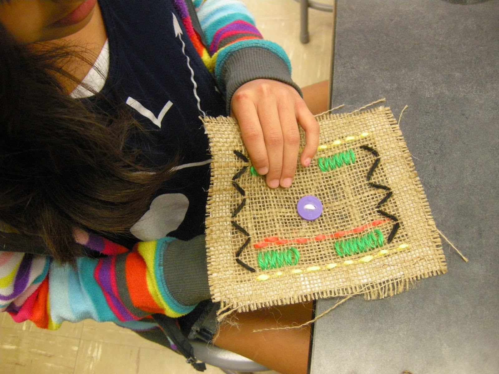 Zilker Elementary Art Class: 4th Grade Sewing