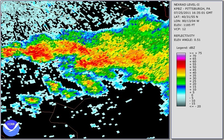 Weather Wilderness: Pittsburgh Radar, July 25