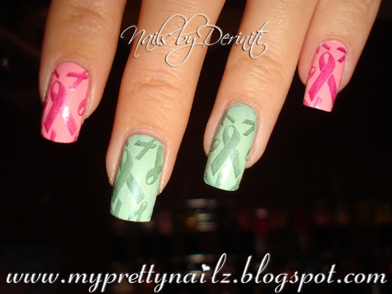 Cancer Awareness Nail Art - Breast Cancer Awareness Nail Art, Liver ...