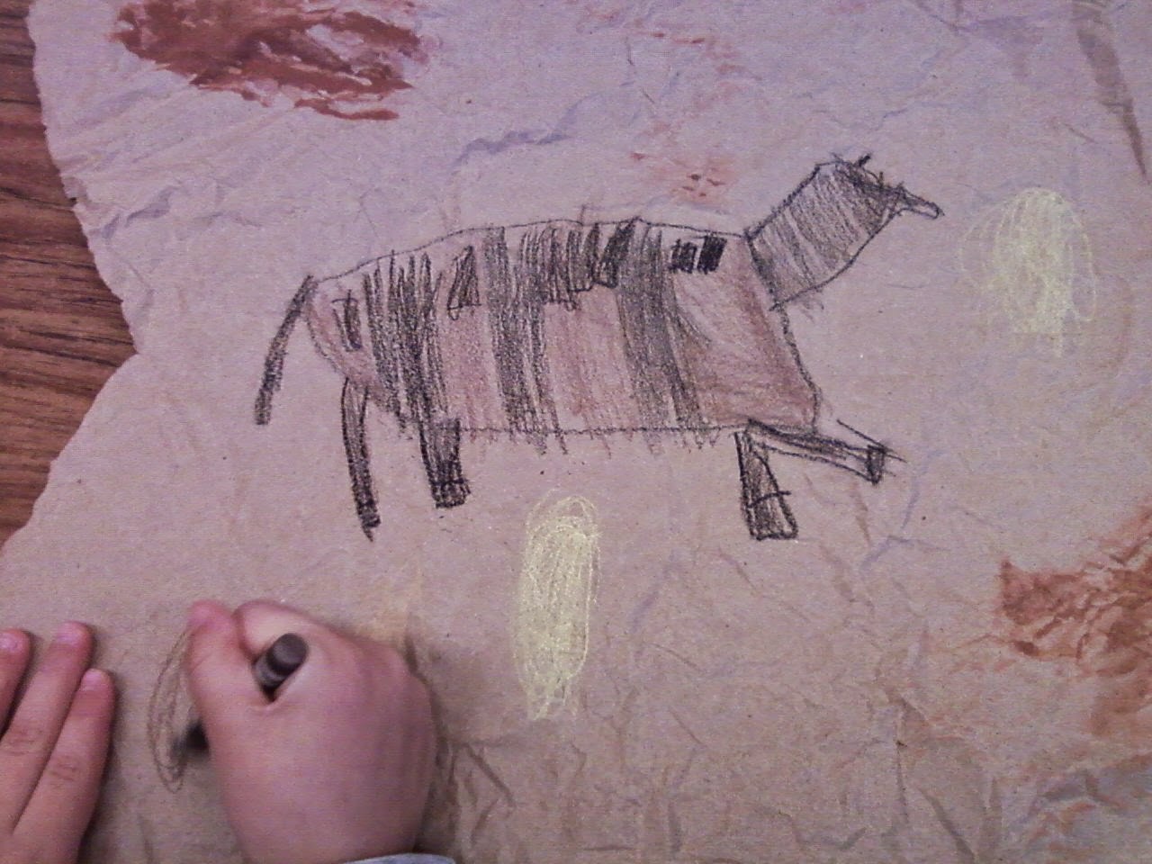 PPPS Elementary Art Rooms: Cave Painting with Handprint First Grade Lesson