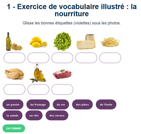 Autour de la gastronomie: La nourriture : 3 fiches / 5 exercices de ...