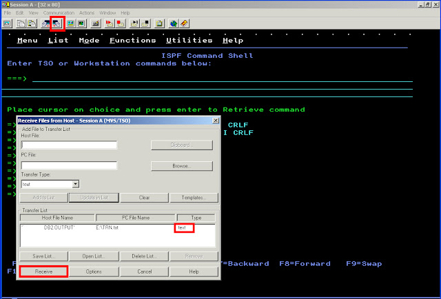 dsin: [ PCOMM ] how to FTP export dataset from mainframe using PCOMM