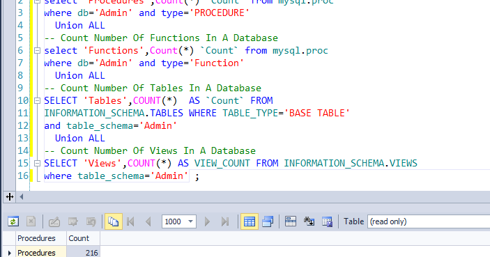 Count Total Number Of Tables Views Stored Procedures Or Functions In count-total-number-of-tables-views-stored-procedures-or-functions-in