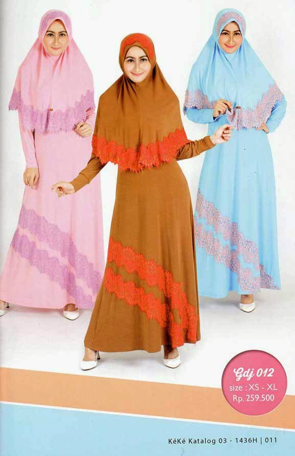 GDJ 012 Gamis wanita - Toko Busana Muslim | Keke Collection