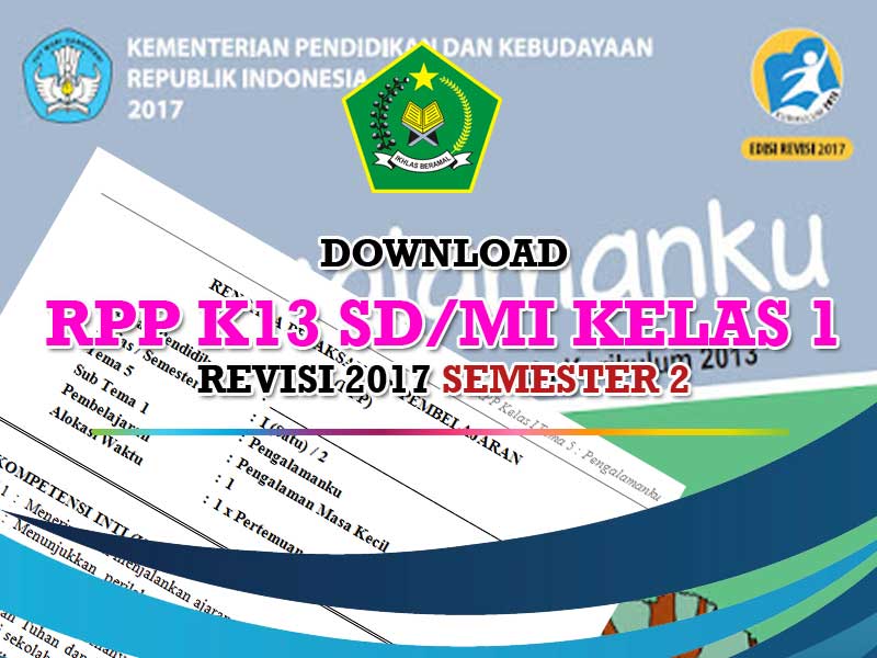 Download RPP K13 Kelas 1 Revisi 2017 Semester 2 SD/MI - Pos Madrasah
