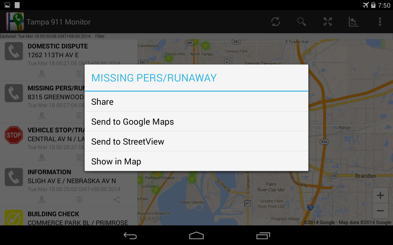 dominoc925: Android App for monitoring 911 incident calls in Tampa Bay ...