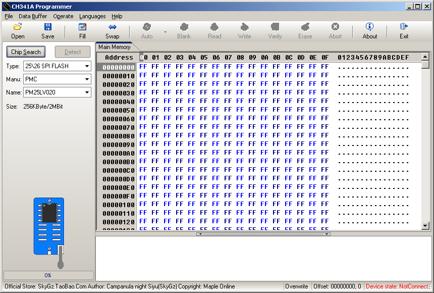 Common Emitter: CH341A serial memory programmer