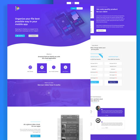 One Page app launching website | UI | Graphics Designer | Brand ...