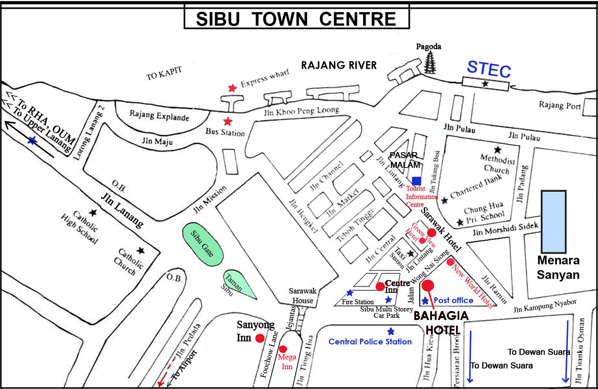 Sarawak Hotel, Sibu: LOCATION