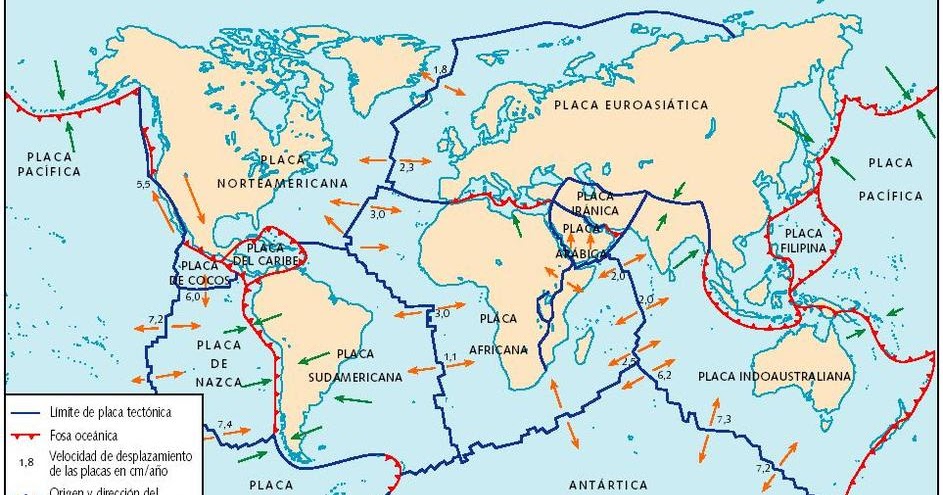 La dinámica interna y el relieve: 1. Los límites entre placas y el relieve