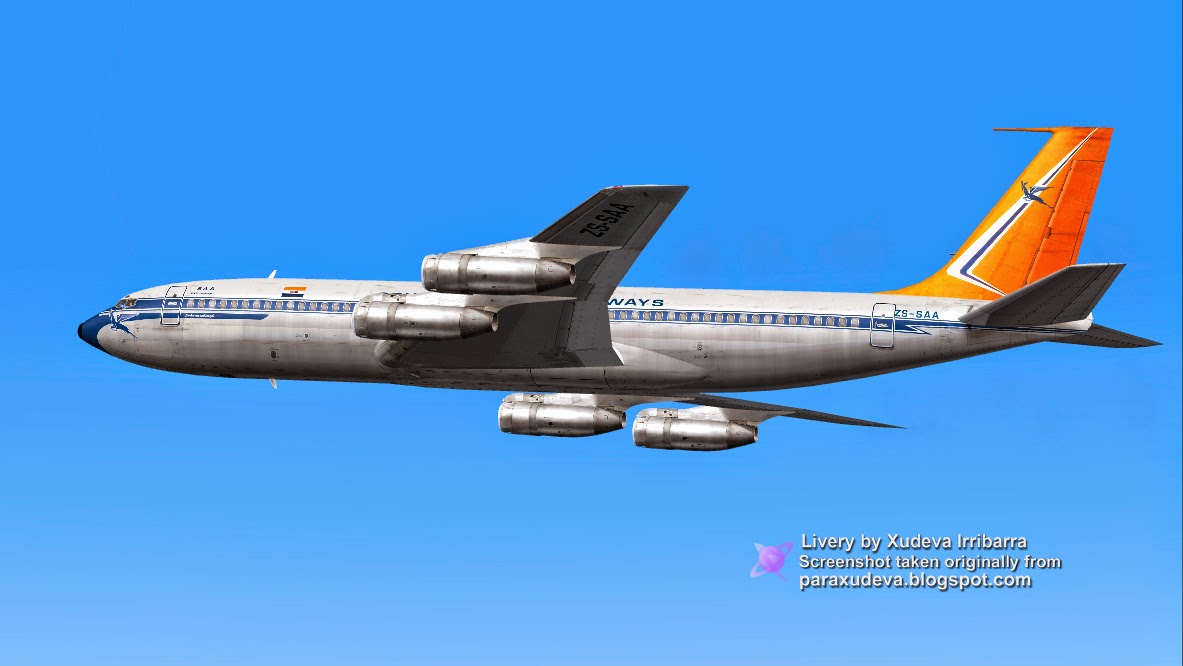 El otro hangar de Xudeva: Suid-Afrikaanse Lugdiens 707-344C ZS-SAA