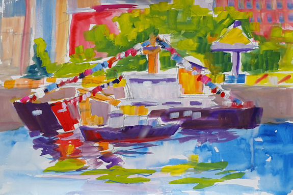 Painting the USCGC Fir and USCGC Bluebell in Portland Oregon June 9, 2016