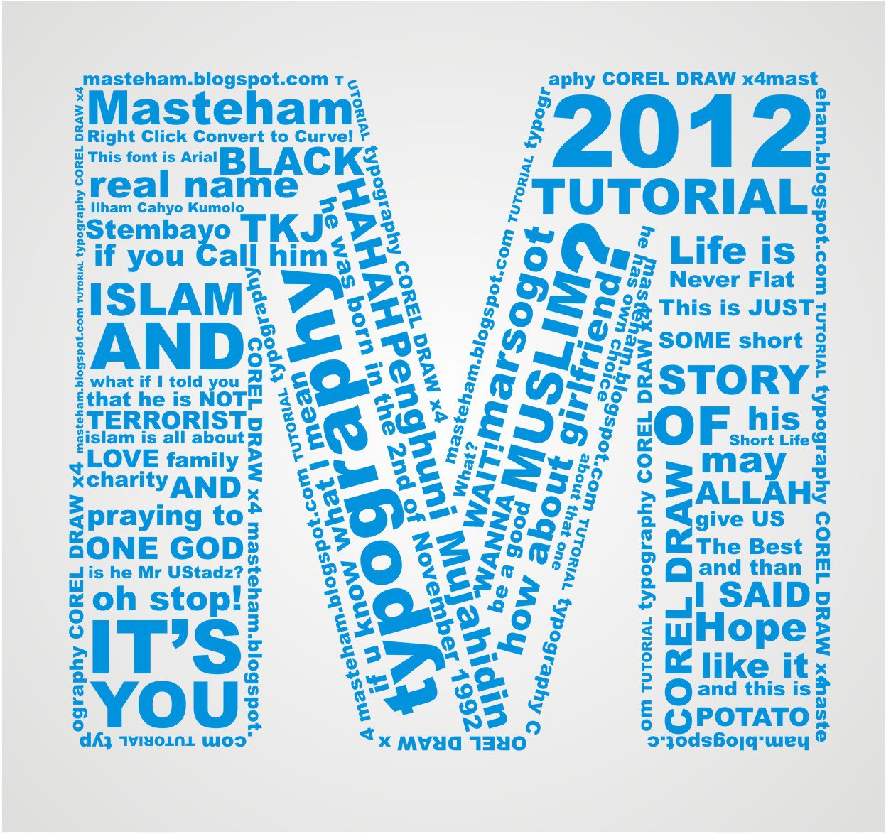 Tutorial Cara Membuat Typography (Tipografi) Sederhana dengan Corel ...