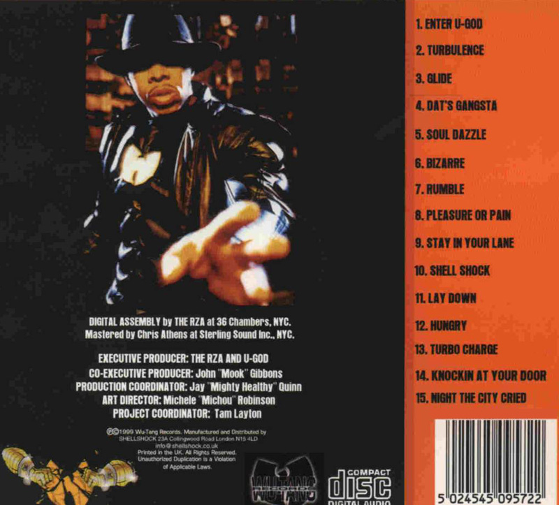 REGGAE - DANCEHALL- HIP HOP: U-God - 1999 - Golden Arms Redemption