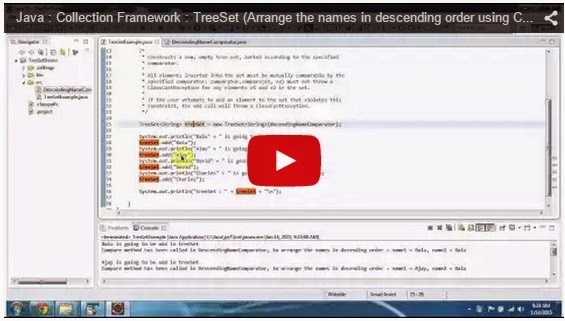 Java Ee Java Collection Framework Treeset Arrange The Names In