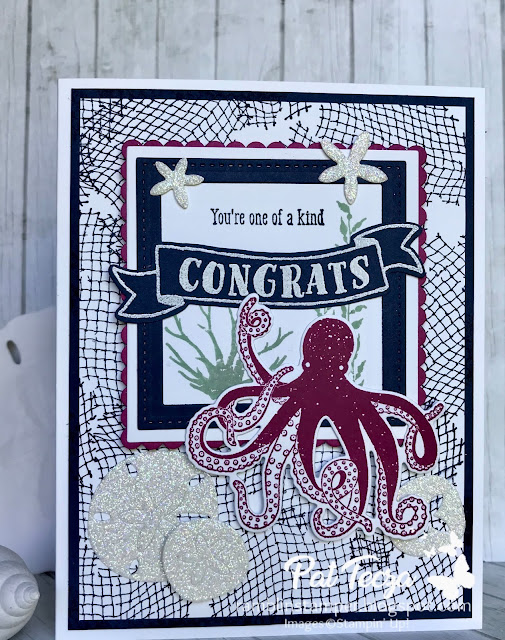 Ramblin' Stamper: Sea of Textures Congratulations Card