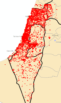 floatingsheep: Geoweb Density in Israel and Palestine