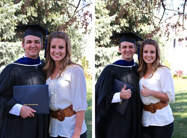 Aaron and Caroline: Aaron graduated from BYU!