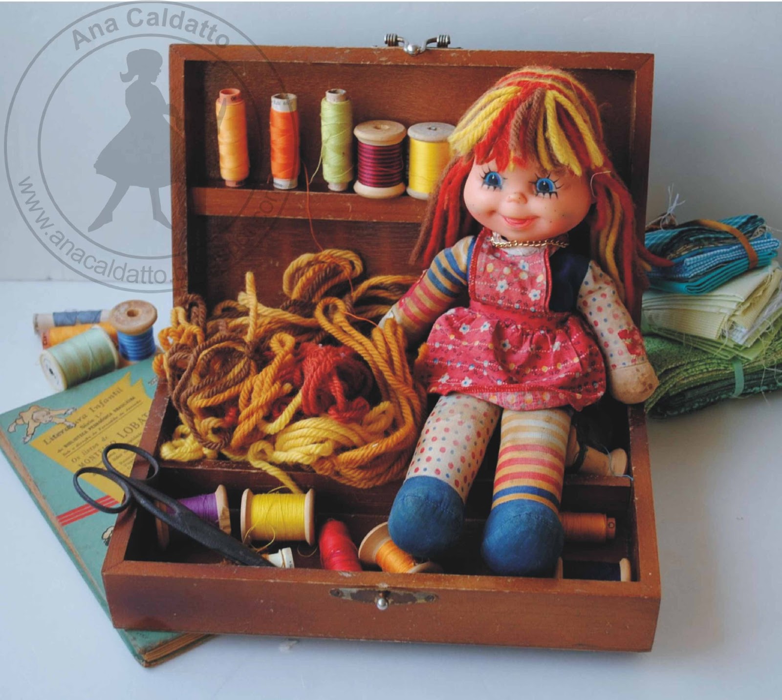 Ana Caldatto : Coleção antiga Boneca Emilia, Boneca de Pano Emilia