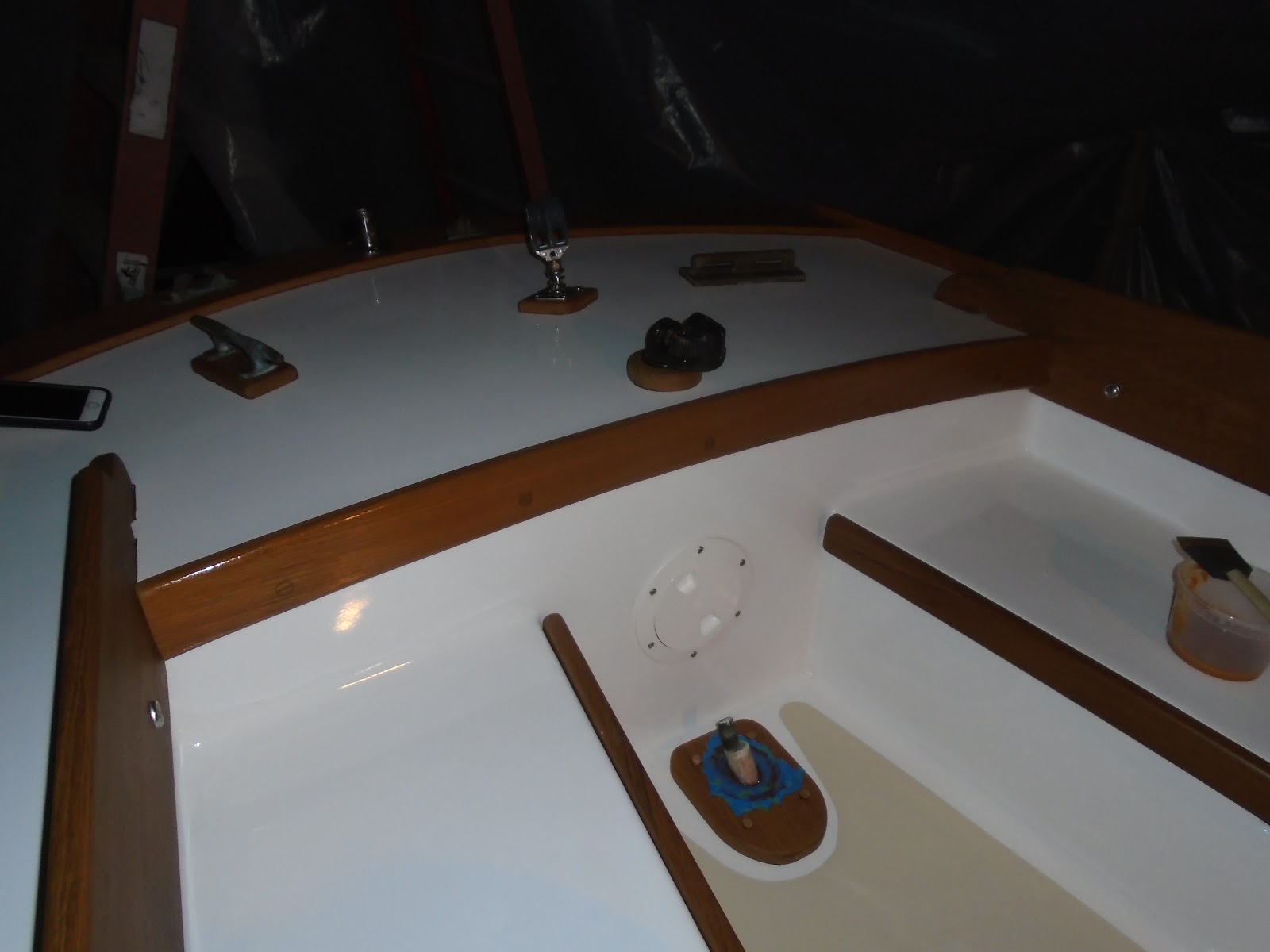 Joule, Cape Dory Typhoon (hull #1044): Tiller Base Plate Install ...