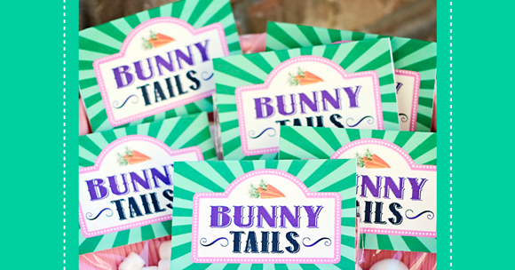 Free Printable Bunny Tails Treat Bag Toppers - Party Ideas | Party ...