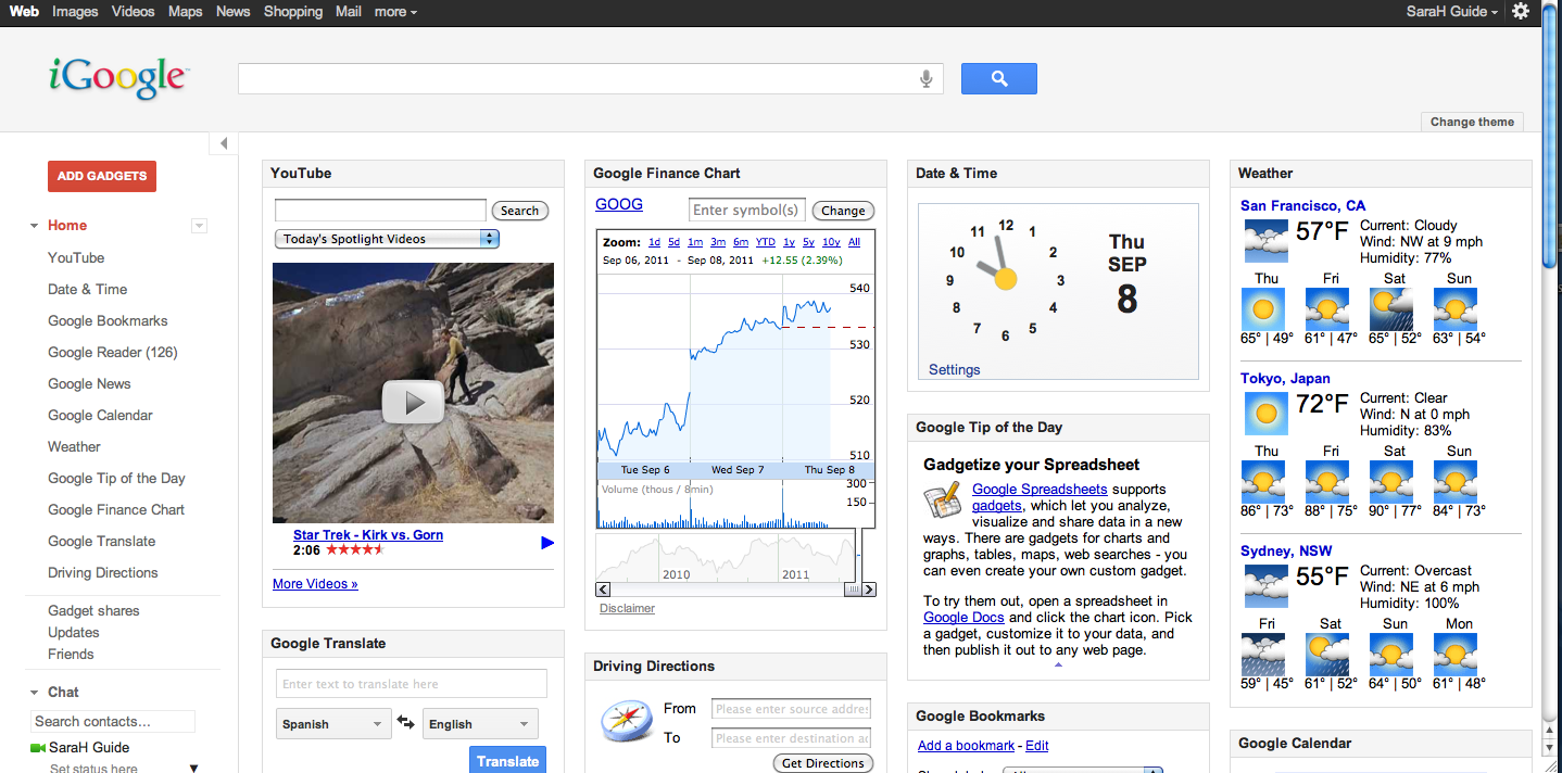 Inside Search: Streamlining iGoogle with a new look