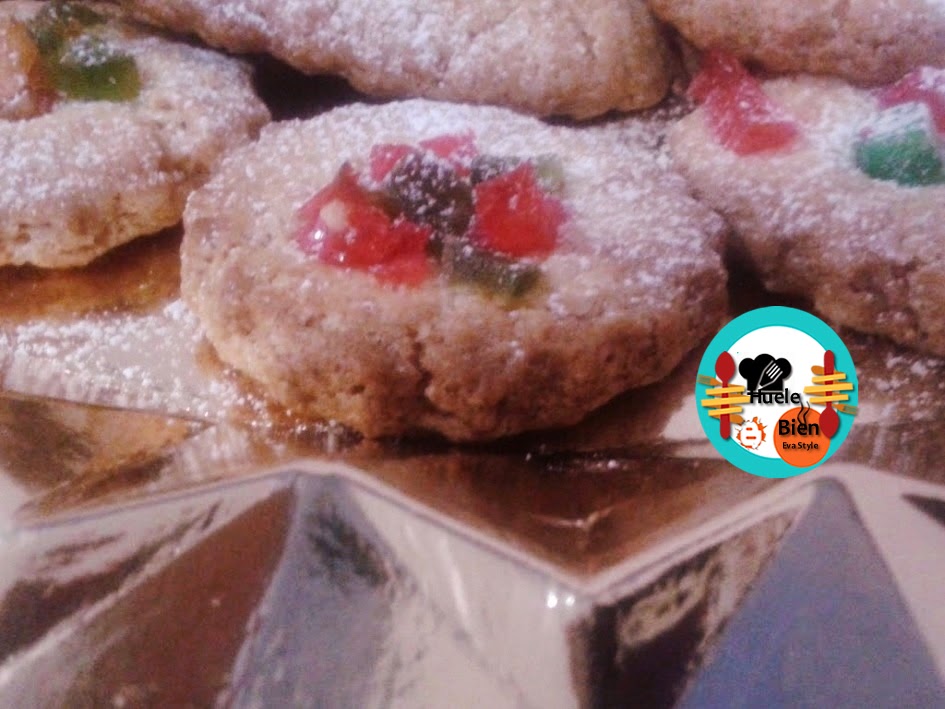 Galletas de vainilla con fruta confitada | Cocina