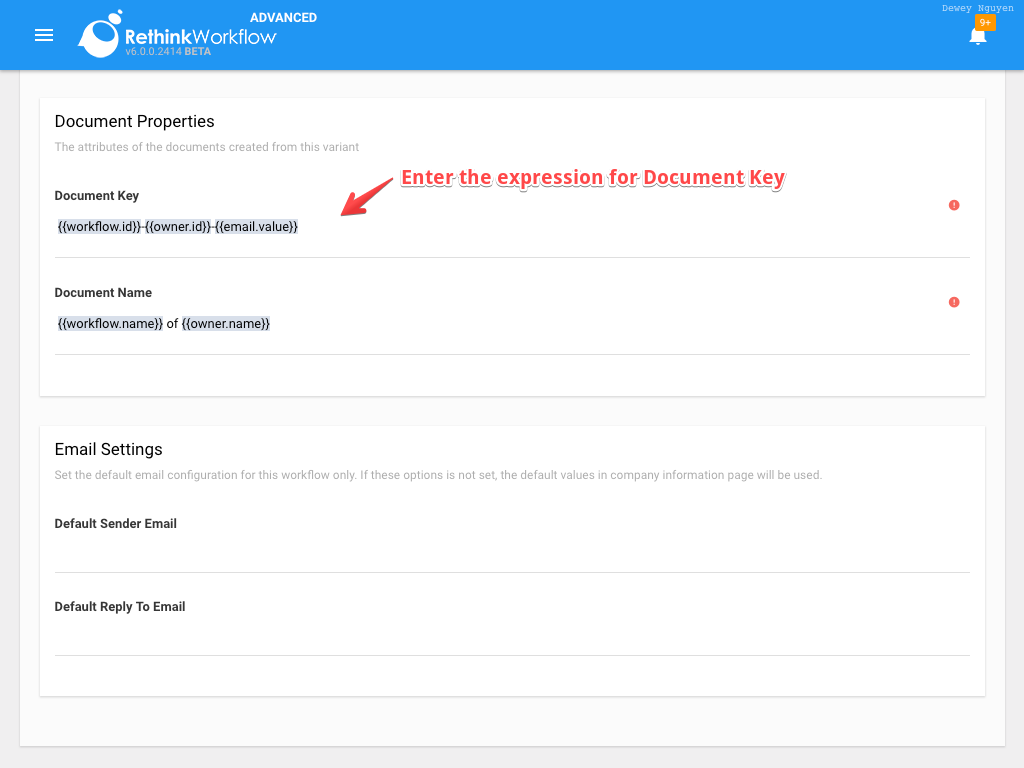 Rethink Workflow Support: Unique Document Check