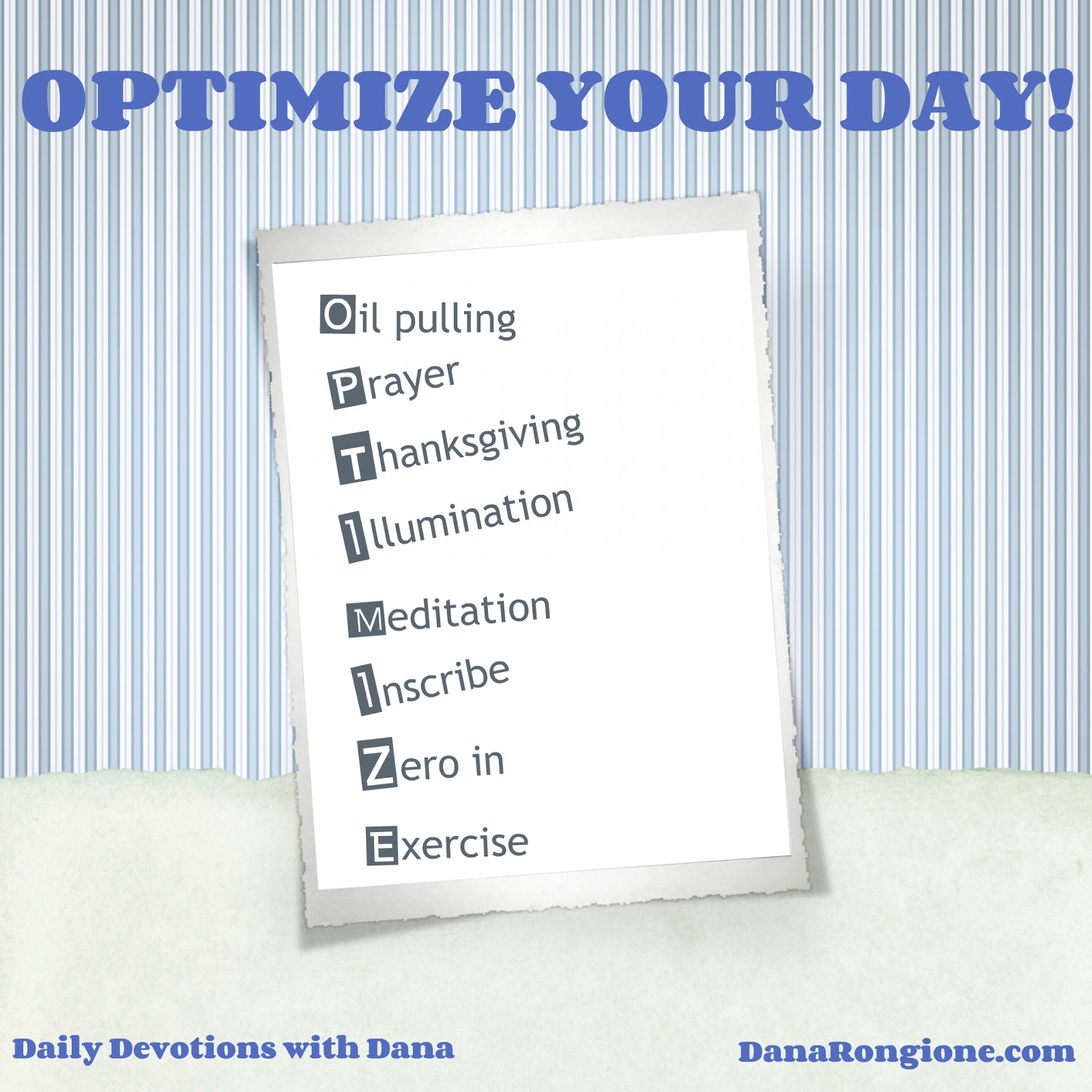 A Word Fitly Spoken: Optimize Your Day: Oil Pulling