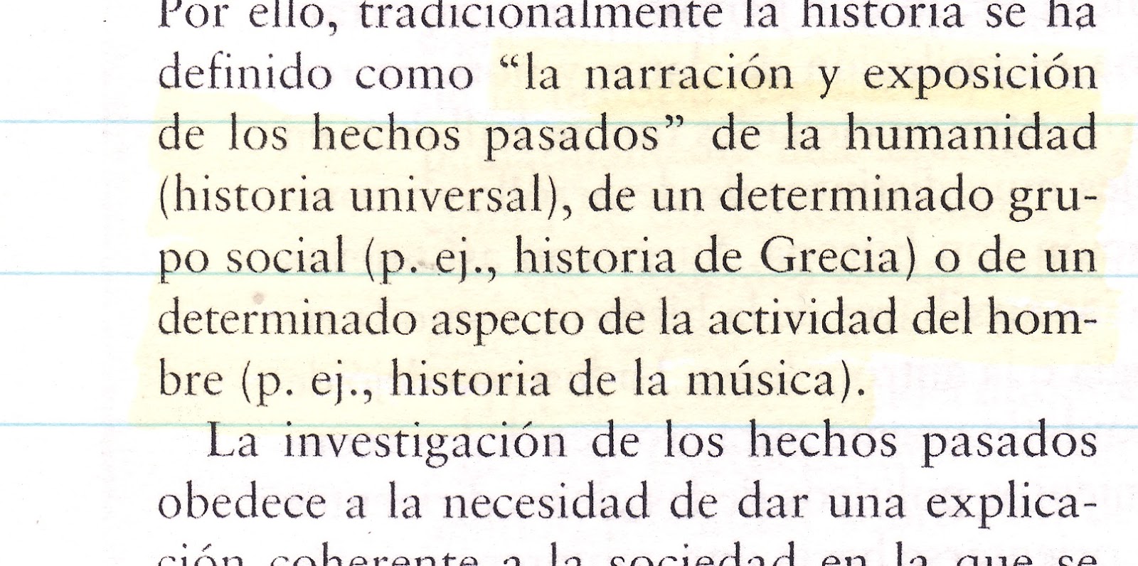 Aula Historia: Achar - San Gregorio: 1ero C.B. - Definición de historia