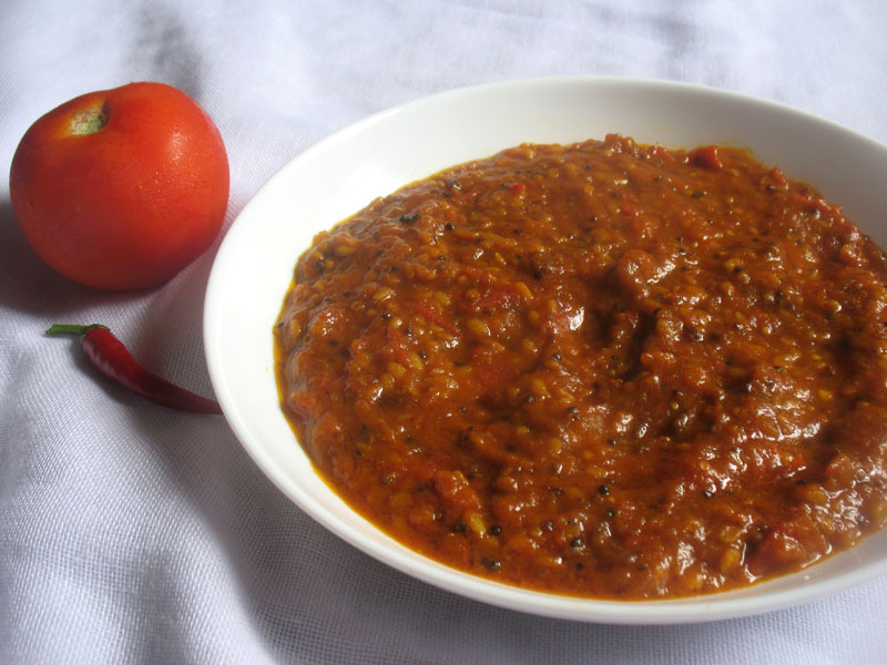 Velvety South Indian Tomato Chutney | Lisa's Kitchen | Vegetarian ...