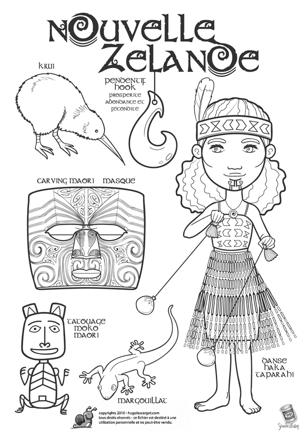 Nouvelle Zelande, page 37 sur 43 sur HugoLescargot.com | Coloriage ...
