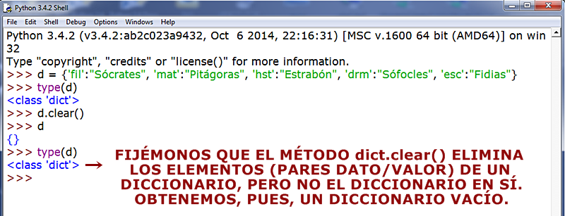 APRENDER A PROGRAMAR CON PYTHON: DICCIONARIOS Y SUS MÉTODOS