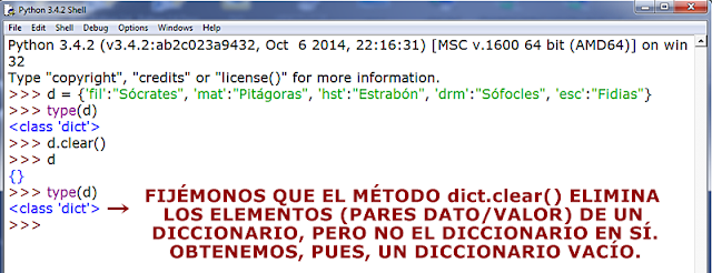 APRENDER A PROGRAMAR CON PYTHON: DICCIONARIOS Y SUS MÉTODOS