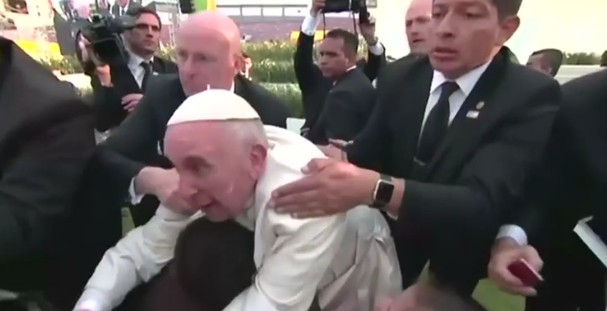 Pope loses his cool with person who almost knocked him down (photos ...