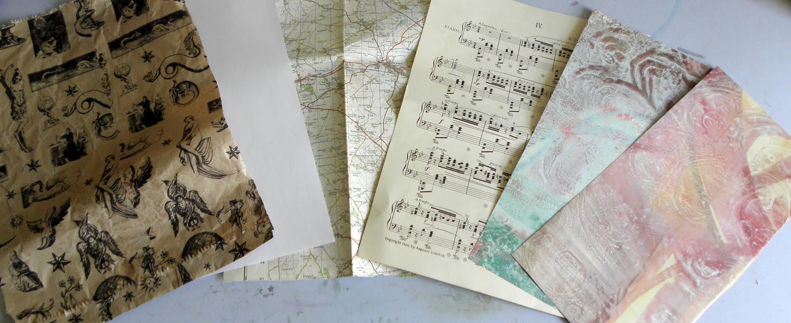 Adrienne's Art Garden: Olied paper experiments