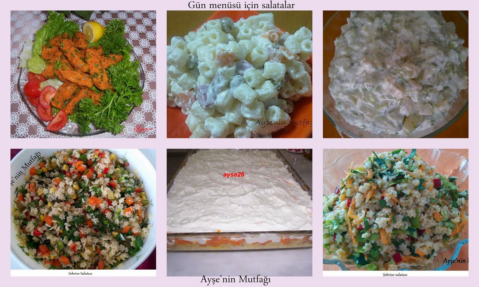 Gün menüsü için salata tarifleri - Ayşe'nin Mutfağından Yemek Tarifleri
