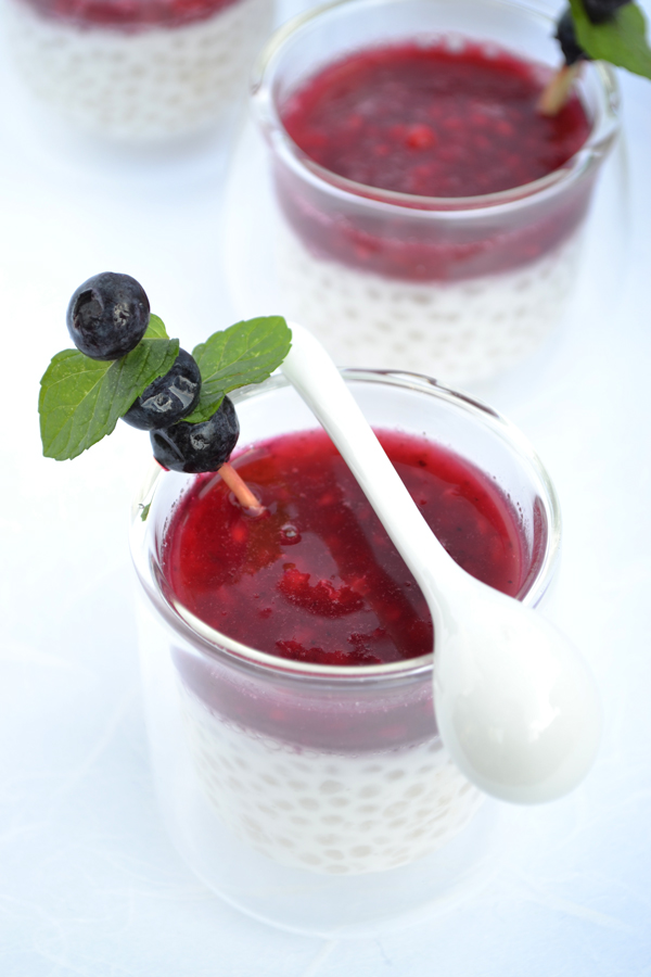 Budino di tapioca con gelatina ai lamponi da Un misurino d'olio su ...