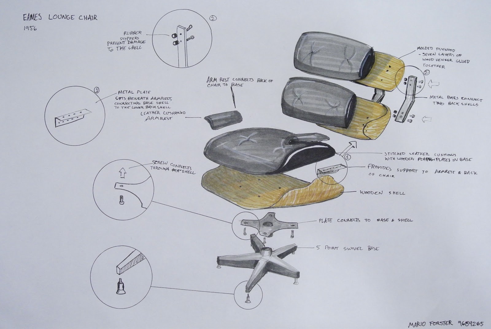 Mario Forster's Furniture Design Blog: Eames Lounge Chair - Detailed ...