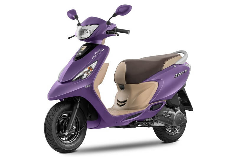 TVS Zest 110 get Matte Purple Color - MOTOAUTO